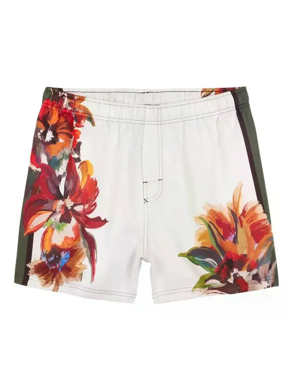 OSKLEN Paradise Square Floral-print Shorts - White