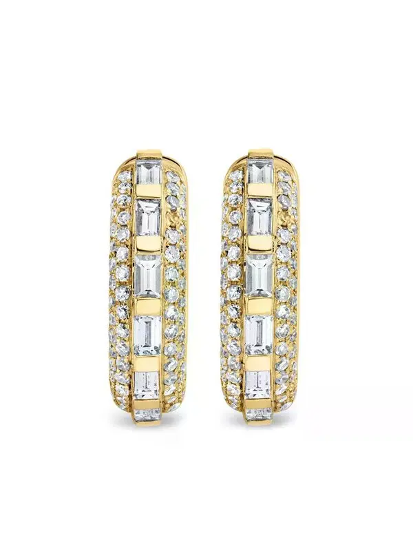 Shay 18k Yellow Diamond Huggie Earrings - Gold
