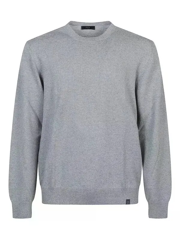 FAY Crew-neck Wool Sweater - Grey