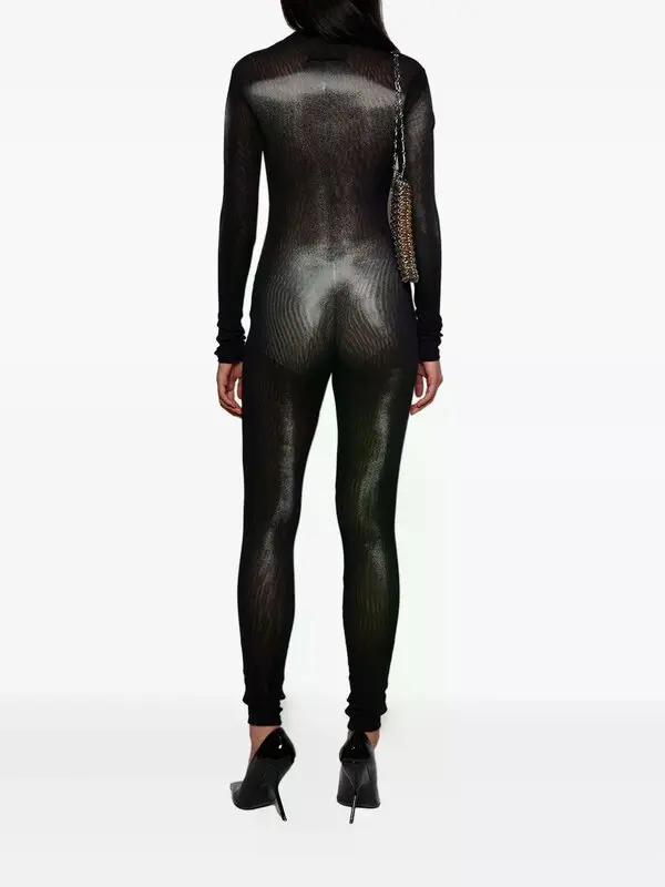 JEAN PAUL GAULTIER Asymmetric-collar Mesh Jumpsuit
