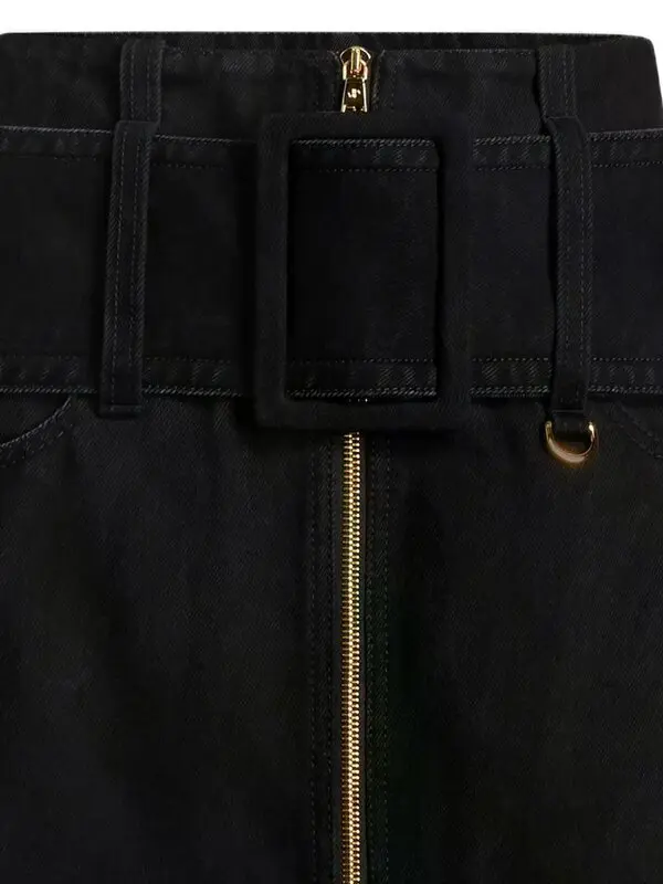 PATOU Belted Zip-front Skirt