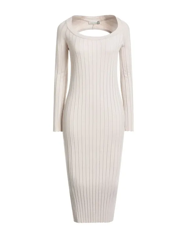 HAVEONE Midi Ribbed-knit Bodycon Dress
