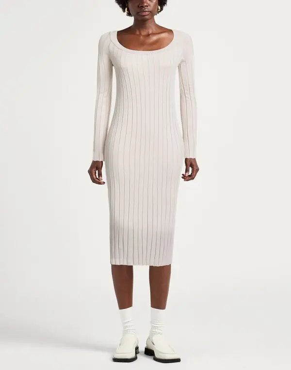 HAVEONE Midi Ribbed-knit Bodycon Dress