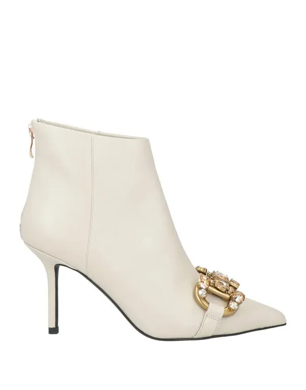 TOSCA BLU Leather Ankle Boots With Crystals