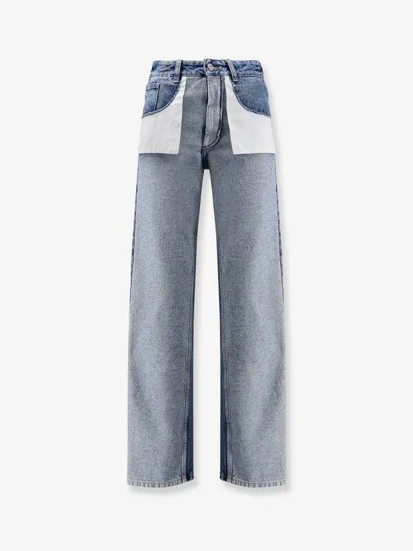 MAISON MARGIELA Straight Leg Jeans With Reverse Pockets
