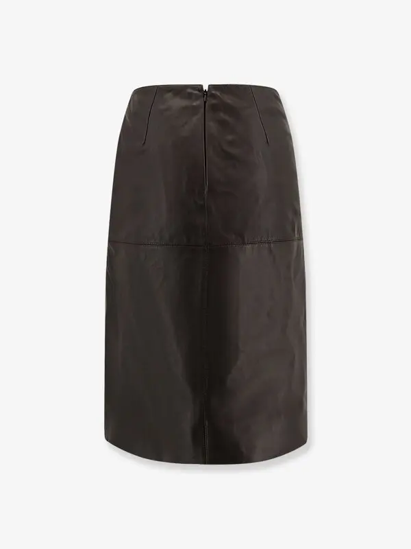 Soeur Gwen Leather Midi Skirt
