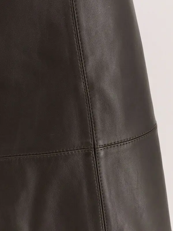Soeur Gwen Leather Midi Skirt