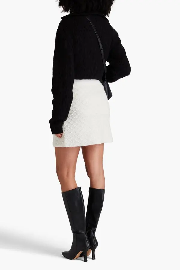 Maje Jacquard-knit Mini Skirt