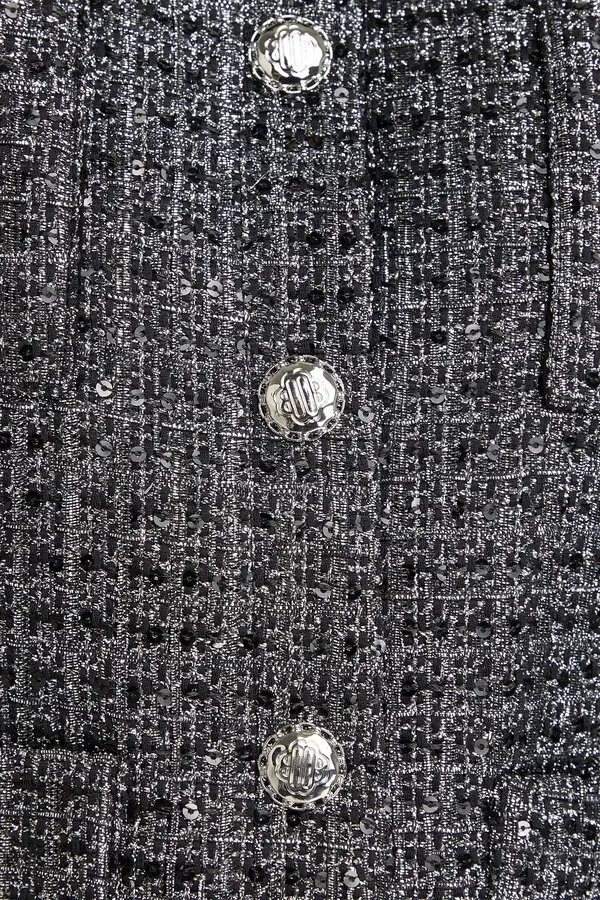 Maje Sequin-embellished Metallic Tweed Jacket