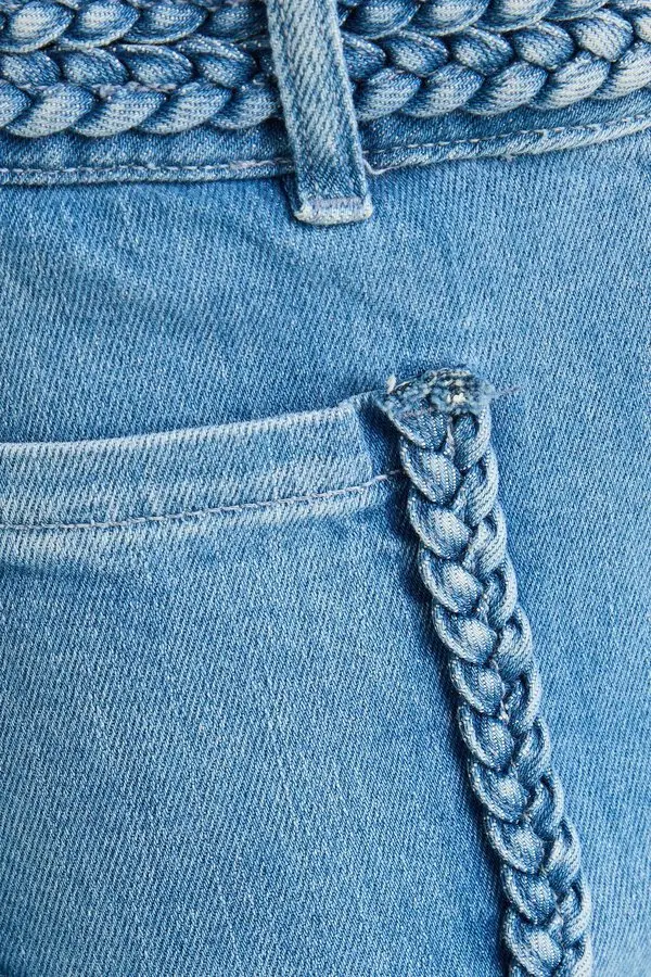 Maje Braided High-rise Bootcut Jeans