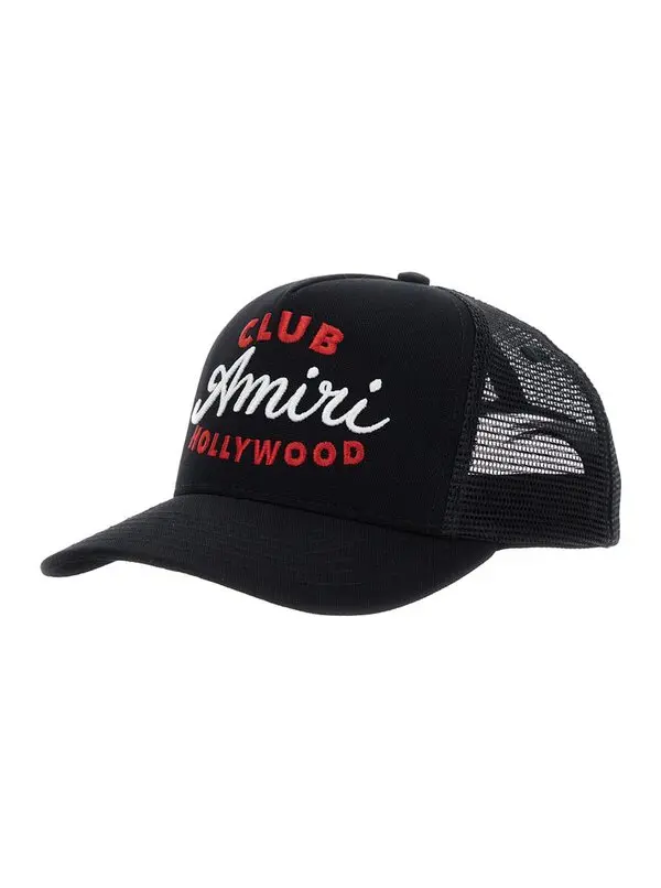 Amiri Cotton Baseball Cap With Logo - Black