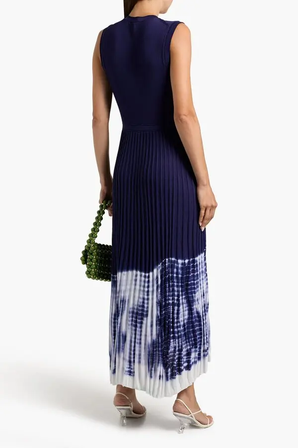 Maje Tiedye Ribbed-knit Midi Dress