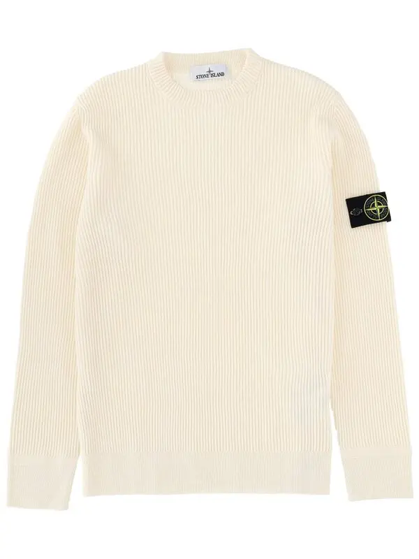 Stone Island Regular Fit Wool Sweater - Beige