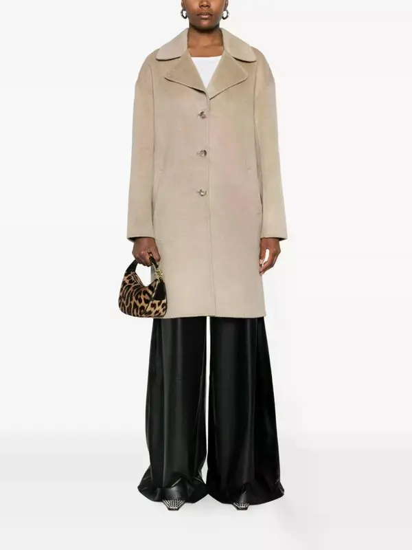 ANINE BING Button-front Coat - Neutrals