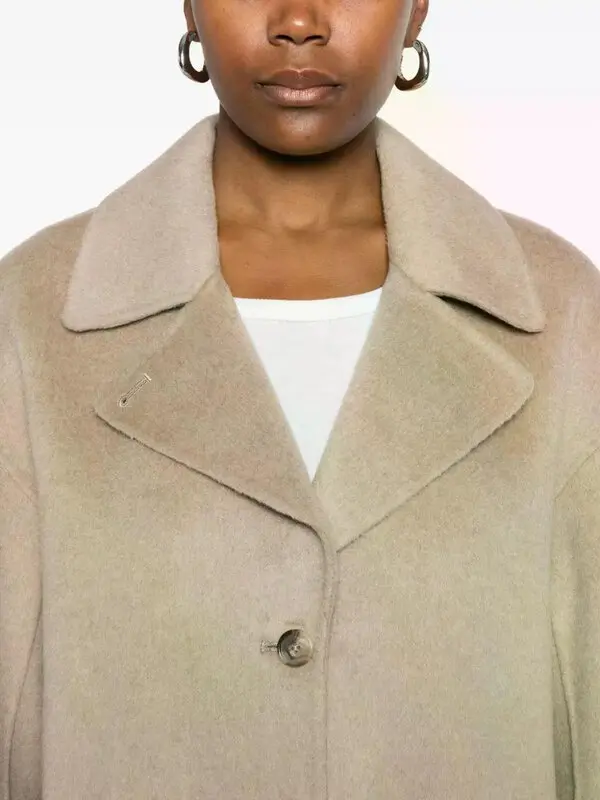 ANINE BING Button-front Coat - Neutrals