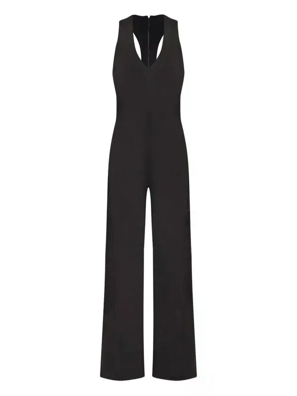 OSKLEN Plunging-neckline Jumpsuit - Black