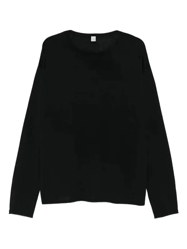 TOTEME Round-neck Sweater - Black