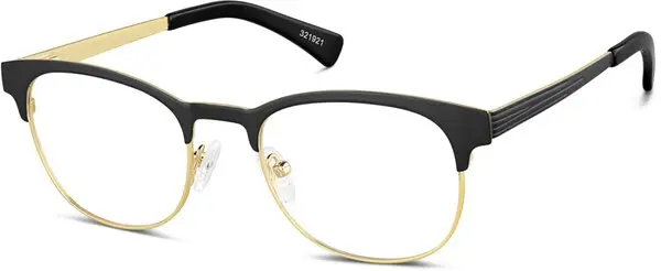 Zenni Vintage Browline Eyeglasses - Black