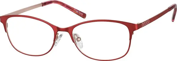Zenni Vintage Browline Eyeglasses - Red