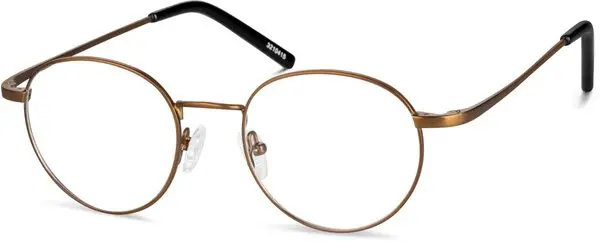 Zenni Boho Round Eyeglasses Stainless Steel Full Rim Frame - Copper