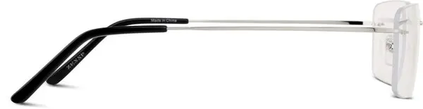 Zenni Rimless Rectangle Eyeglasses - Silver
