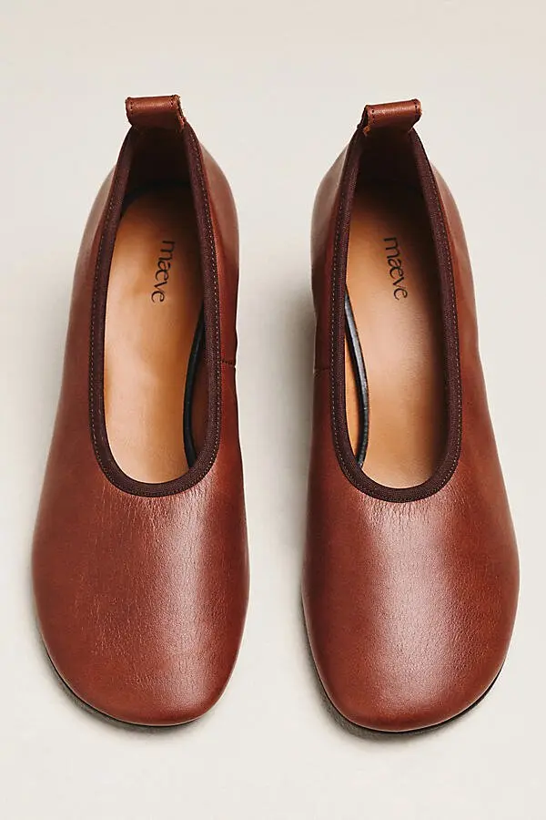 Anthropologie Glove Round-toe Pumps