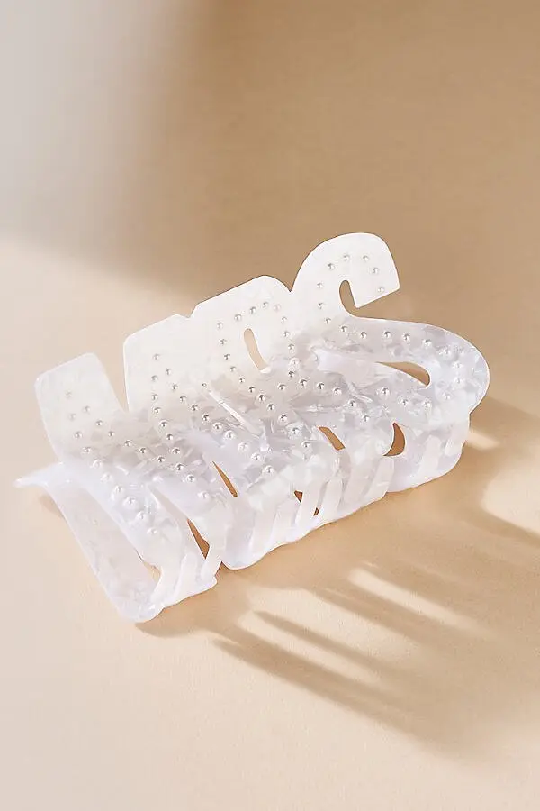 UNTAMED PETALS Mrs. Hair Claw Clip - White