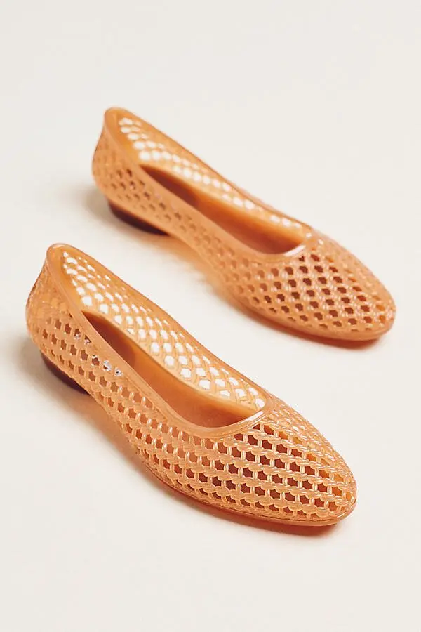 Jeffrey Campbell Jelly Ballet Flats - Caramel