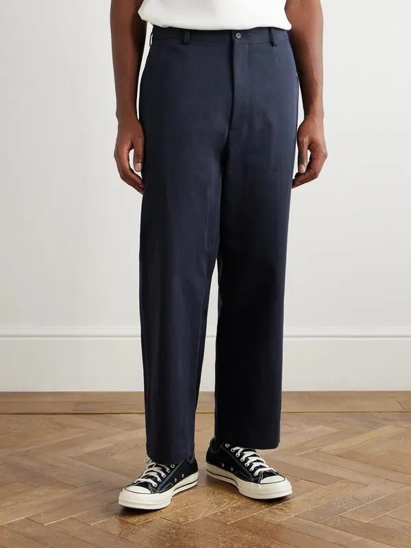 A.Presse Type.3 Tapered Cotton-Twill Chinos - Blue | Editorialist