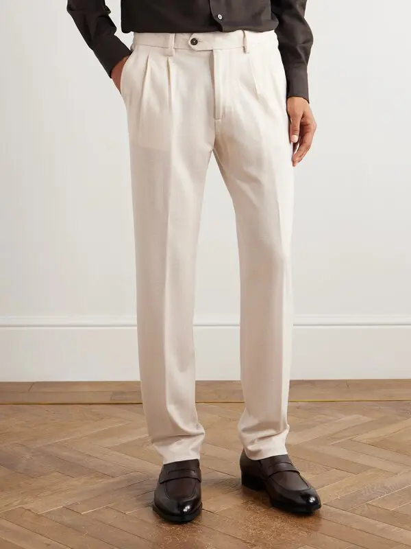 Eleventy Nested Wool Suit - Neutrals
