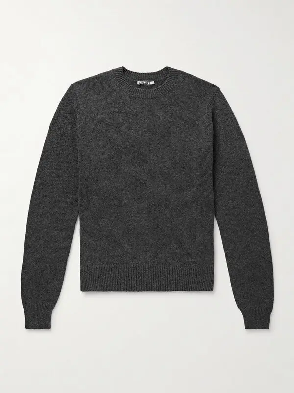 Auralee Cashmere Crewneck Sweater - Gray