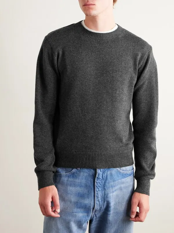 Auralee Cashmere Crewneck Sweater - Gray