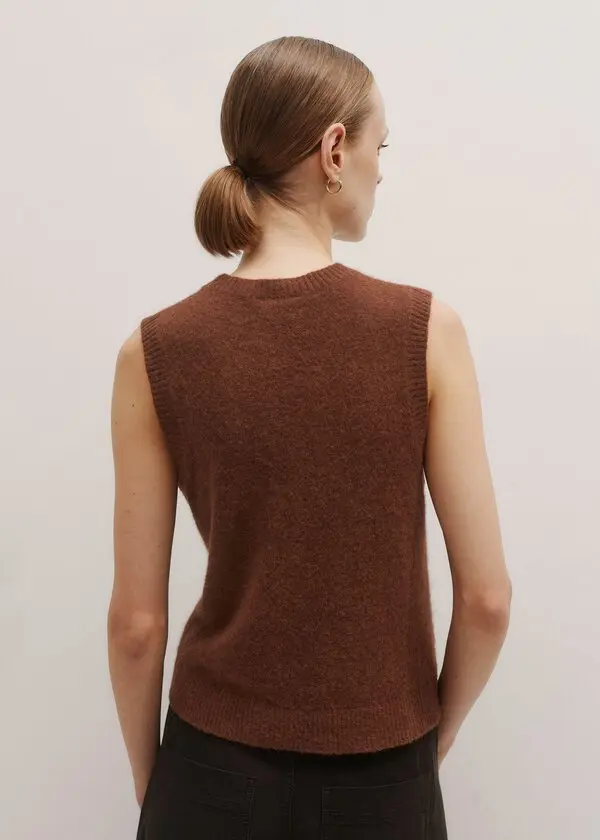 ME+EM Contrast Panel Knit Vest
