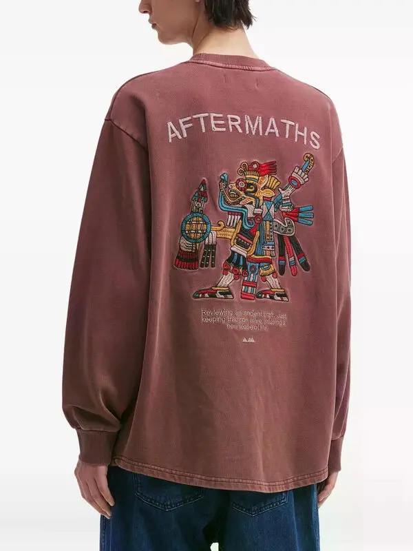 AFTERMATHS Embroidered Crew-neck Sweatshirt