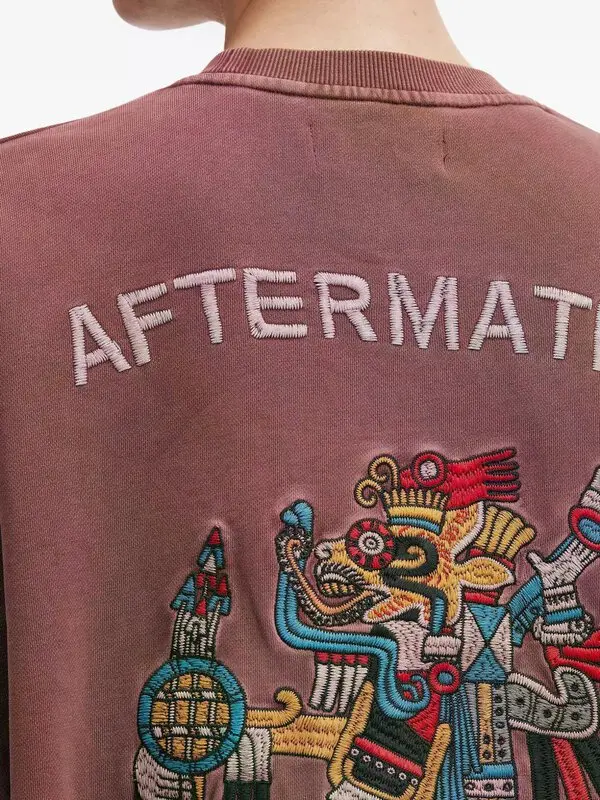 AFTERMATHS Embroidered Crew-neck Sweatshirt