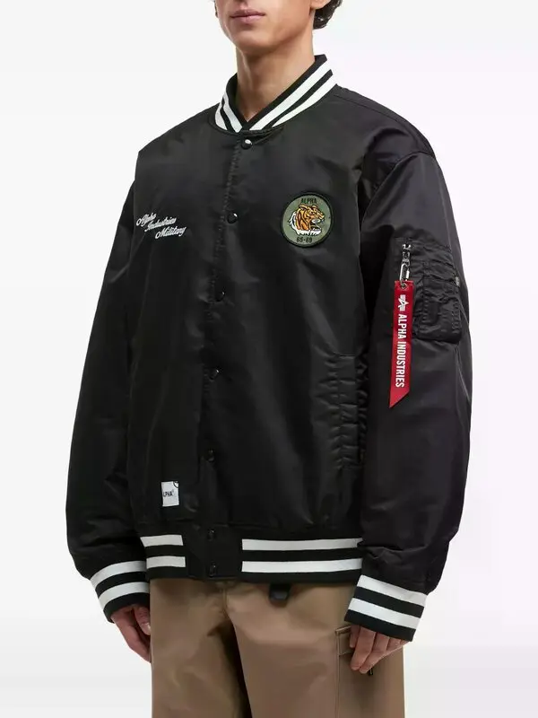Alpha Industries Tiger Patch Bomber Jacket - Black