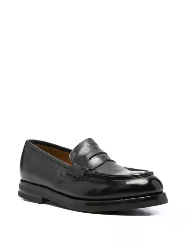 GREEN GEORGE Penny Leather Loafers