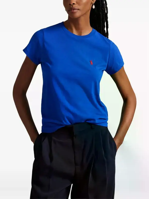 Polo Ralph Lauren Embroidered Cotton T-shirt - Blue