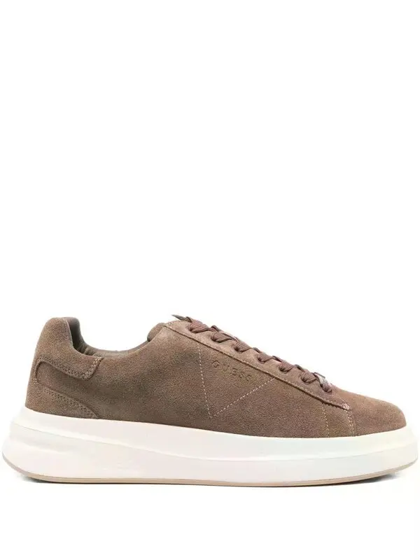 Guess Suede Platform Sneakers - Brown