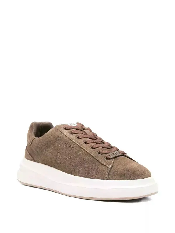 Guess Suede Platform Sneakers - Brown