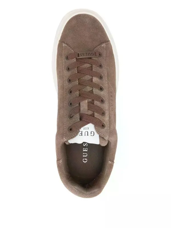 Guess Suede Platform Sneakers - Brown