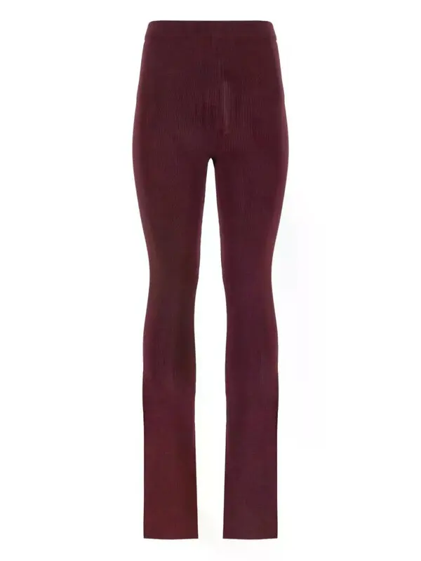 LANEUS Ribbed Flared Trousers