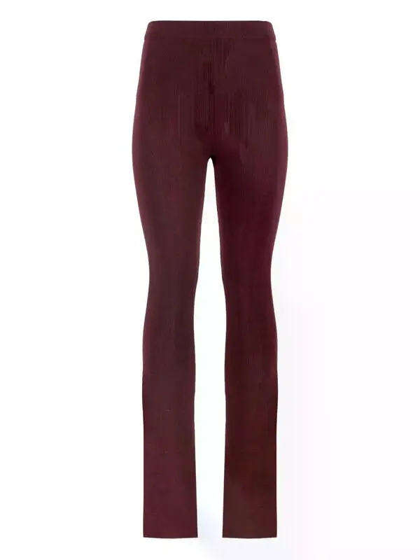 LANEUS Ribbed Flared Trousers