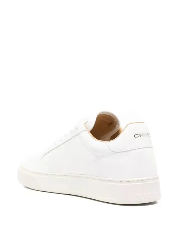 CRIME LONDON Leather Lace-up Sneakers - White