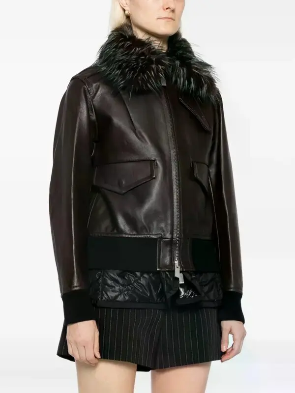 Sacai 2-in-1 Leather Jacket