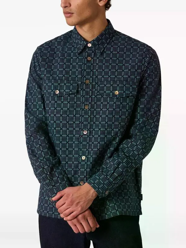 Paul Smith Geometric-print Pocket Shirt