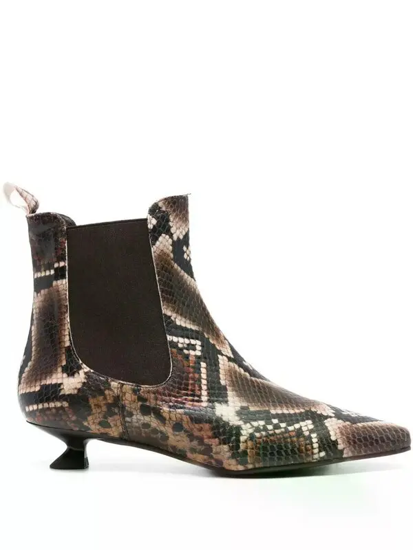 PEDRO MIRALLES Snakeskin Pointed-toe Boots