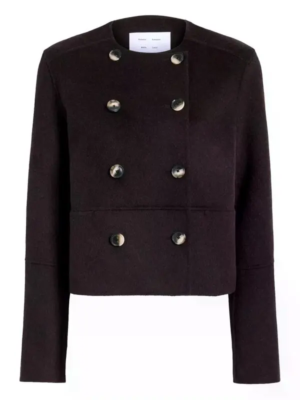 Proenza Schouler White Label Courtney Double-breasted Wool Jacket - Brown