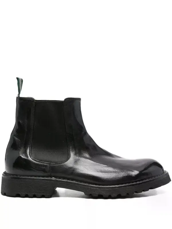 GREEN GEORGE Elasticated-panelled Leather Boots