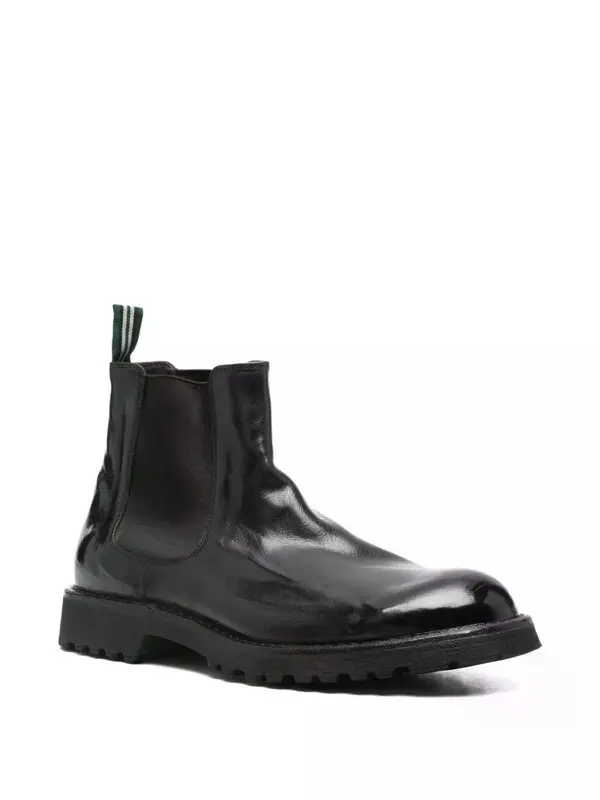 GREEN GEORGE Elasticated-panelled Leather Boots
